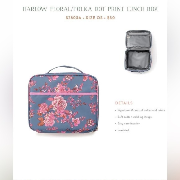 Matilda Jane | Other | New Matilda Jane Floral Polka Dot Lunch Box Blue ...